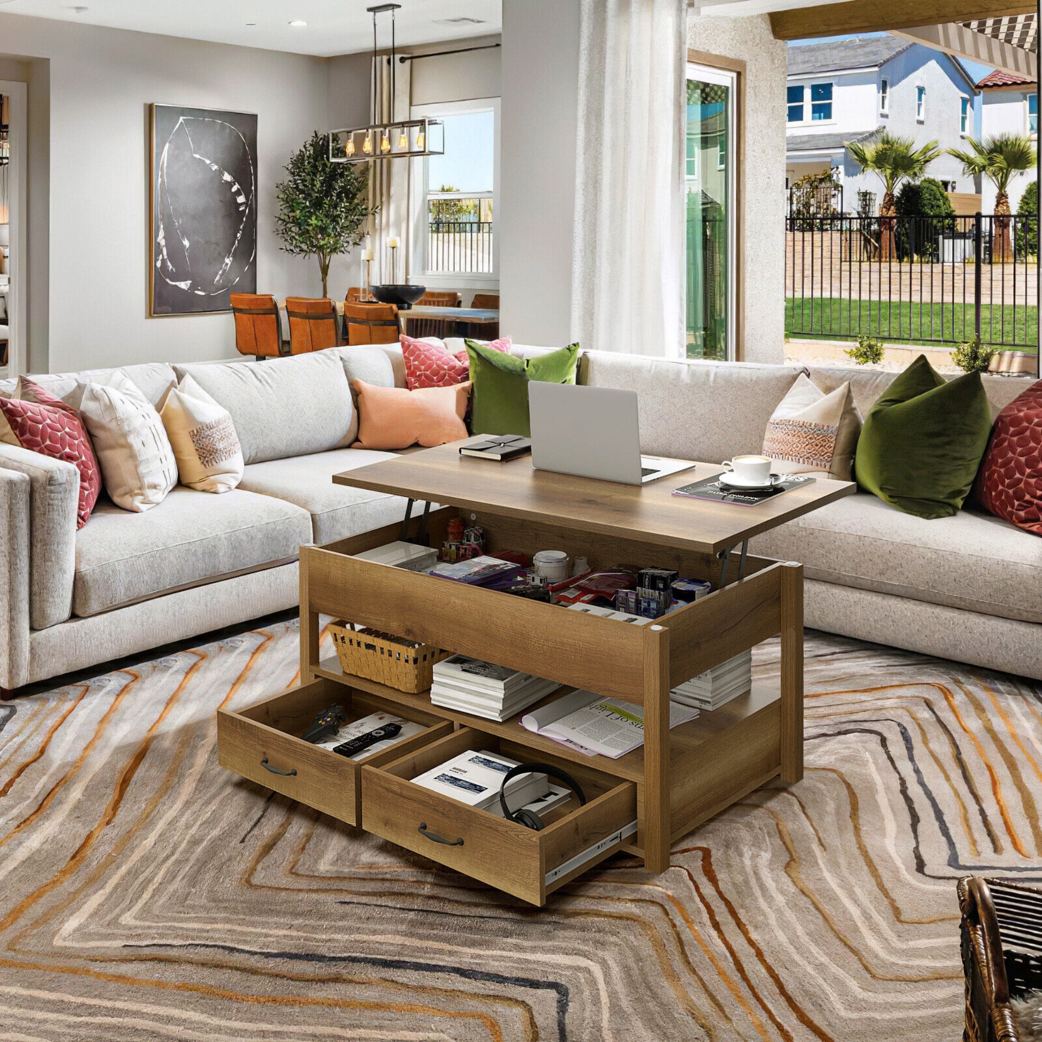 Wood Side Table With Shelves - Etsy