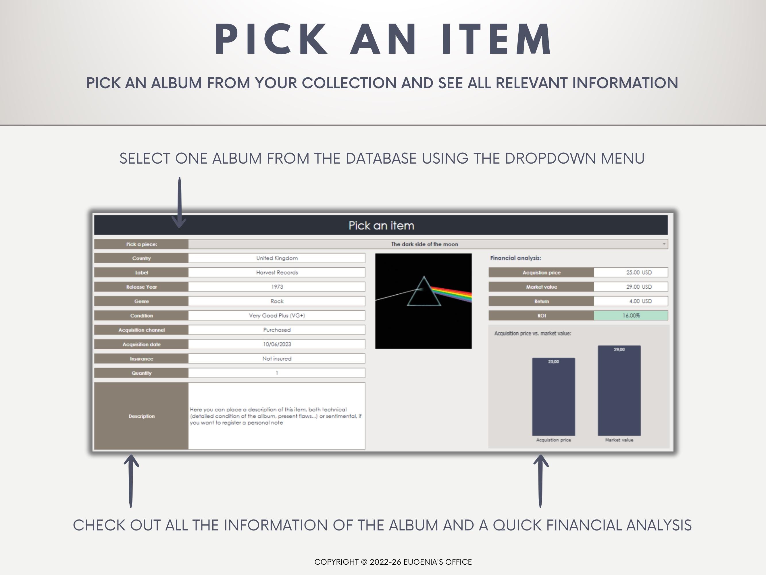Music Collection Tracker Spreadsheet Record Collection Tracker Vinyl ...