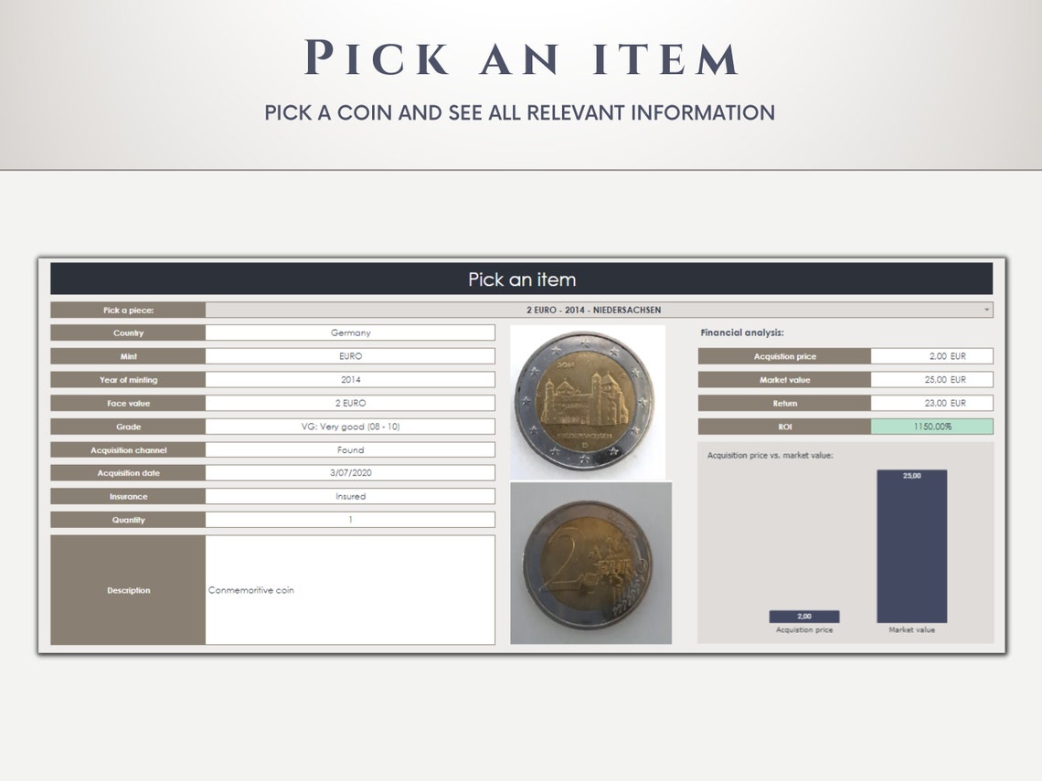 Coin Inventory Log Coin Collection Log Coin Collection Inventory Book ...