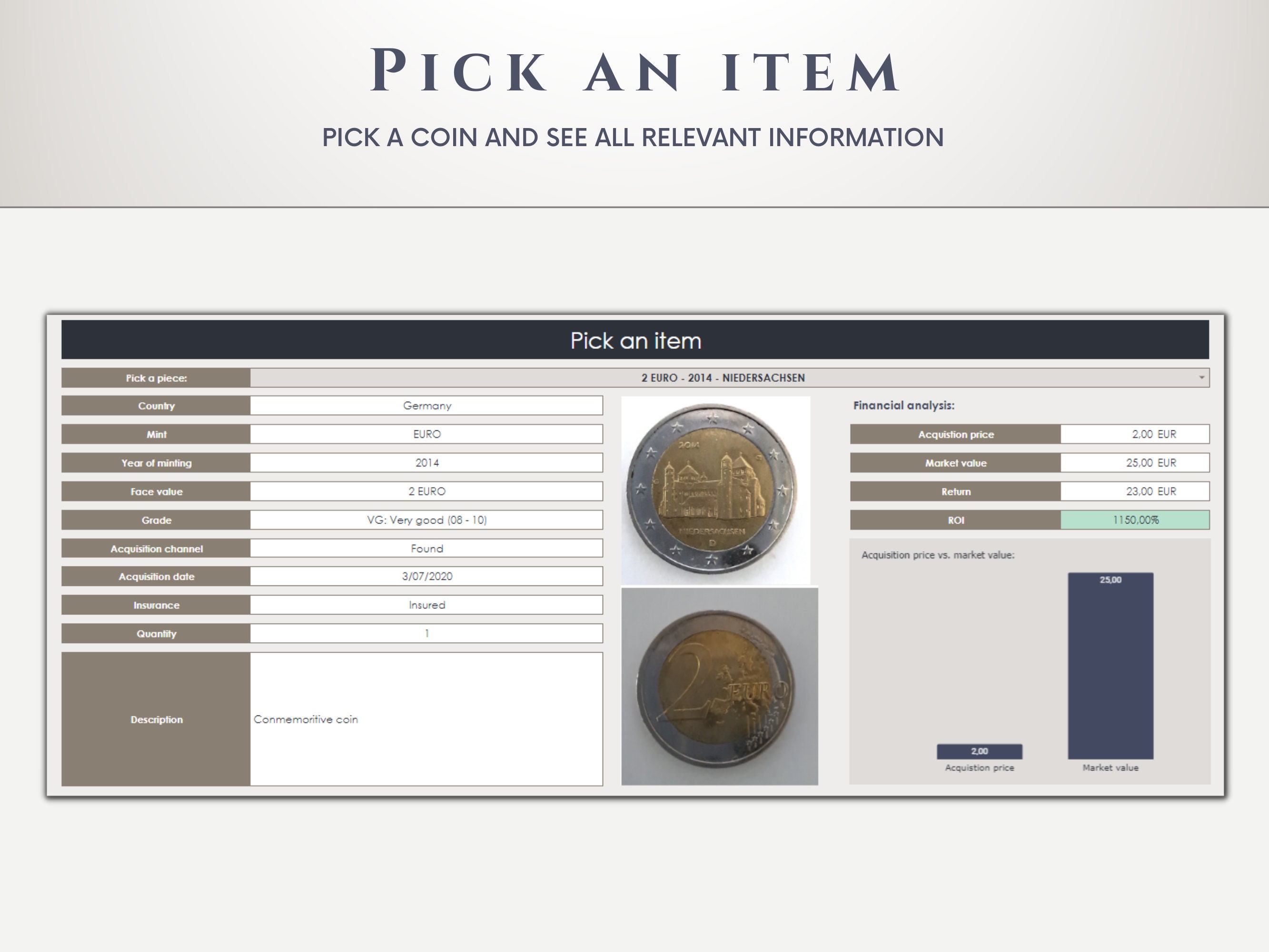 Coin Inventory Log Coin Collection Log Coin Collection Inventory Book ...