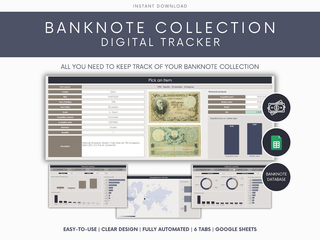 Banknote Collecting Spreadsheet Banknote Inventory Banknote Collecting ...