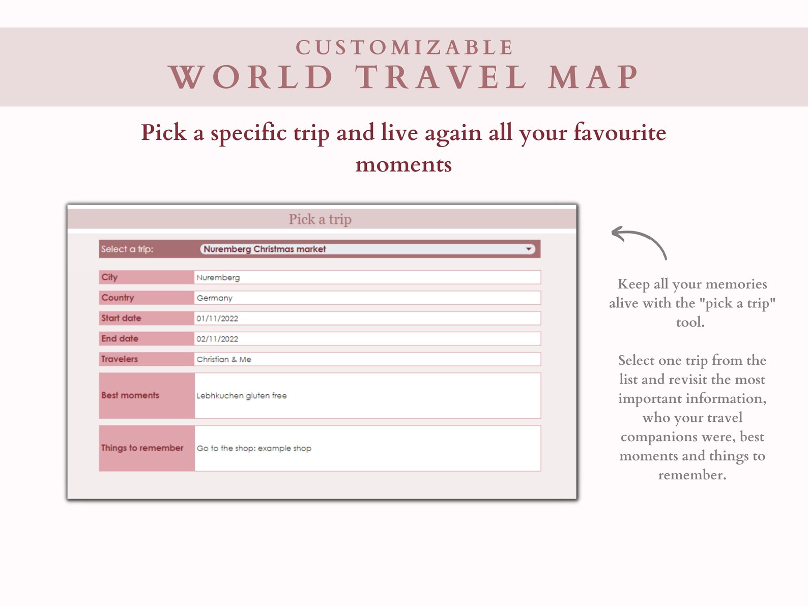 World Travel Map Digital, Digital Travel Journal, Detailed World Map ...