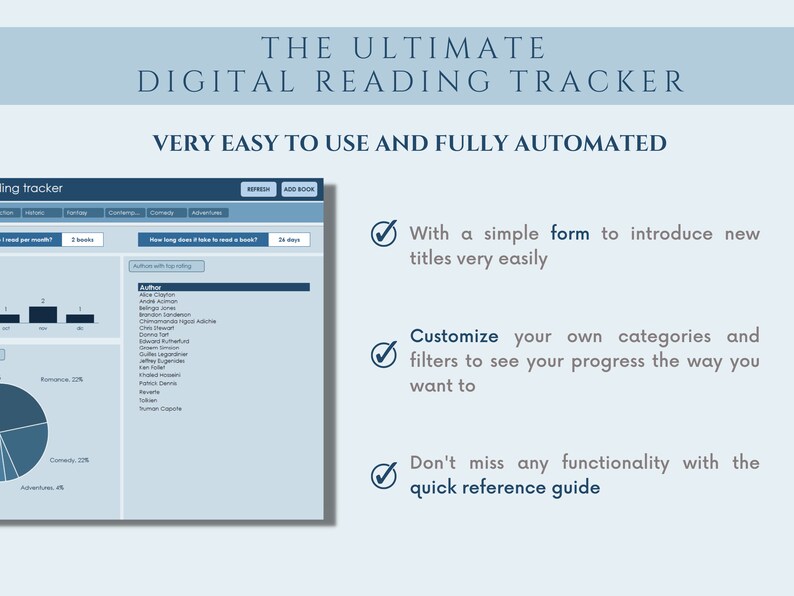 Ultimate Book Reading Tracker Spreadsheet Digital Reading - Etsy