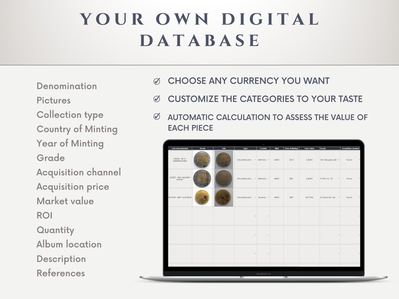 Coin Inventory Log Coin Collection Log Coin Collection Inventory Book ...