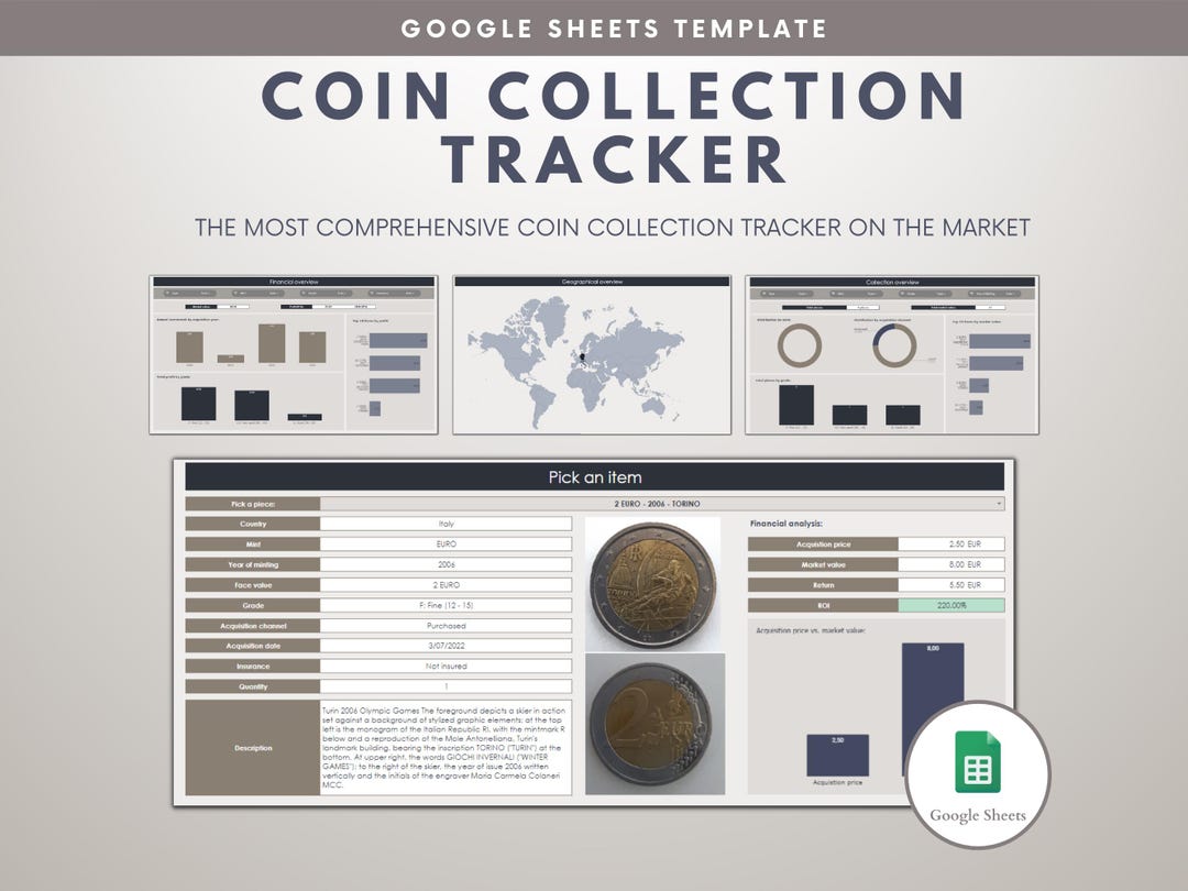 Coin Inventory Log Coin Collection Log Coin Collection Inventory Book ...