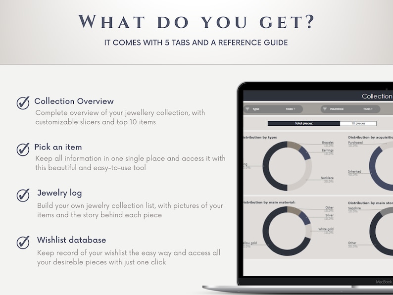 Jewelry Collection Tracker Jewelry Inventory Tracker Jewelry Log ...