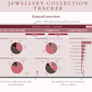Jewelry Collection Tracker Jewelry Inventory Tracker Jewelry Log ...