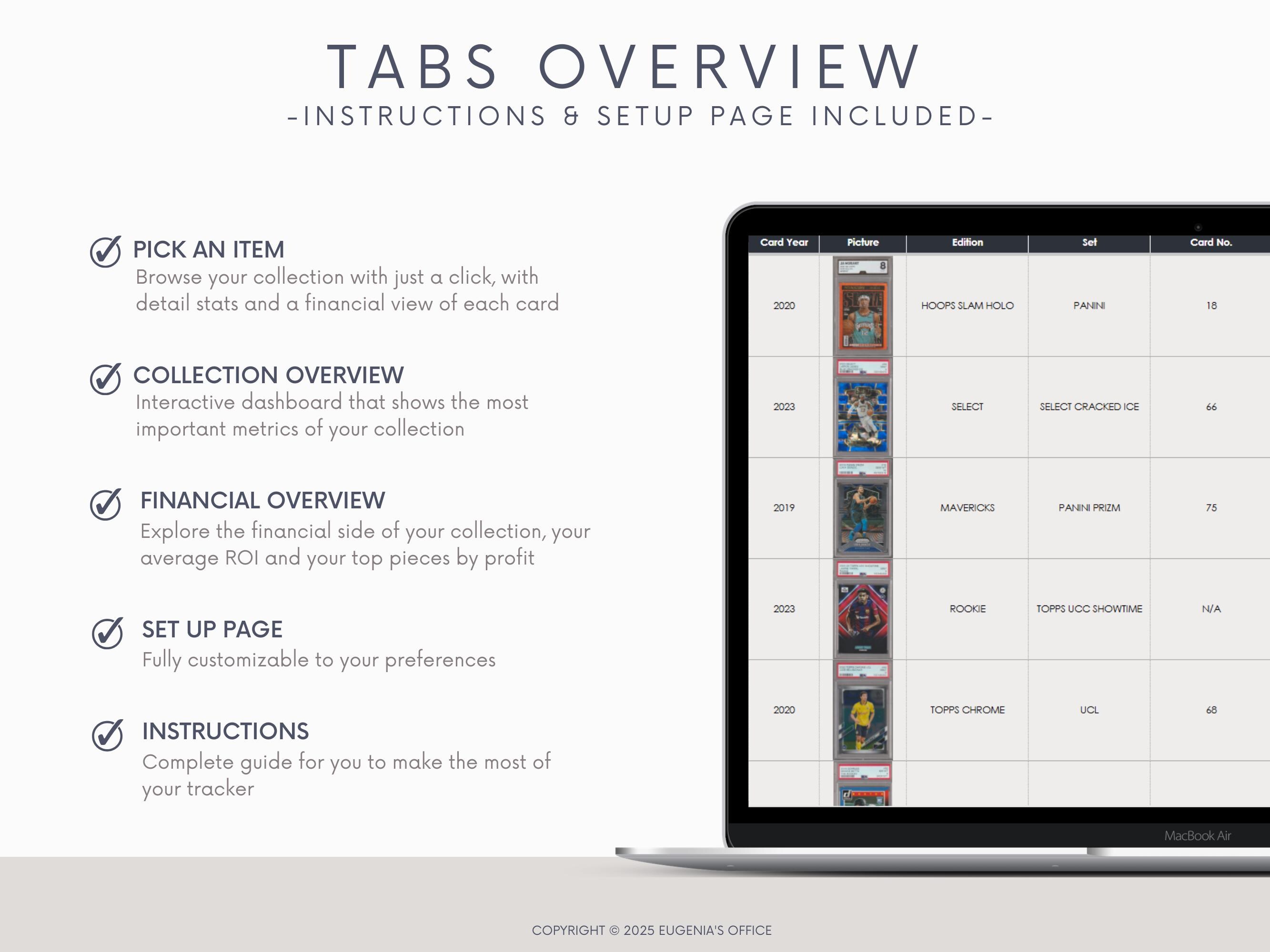 Trading Card Spreadsheet Trading Cards Tracker TCG CCG Spreadsheet ...