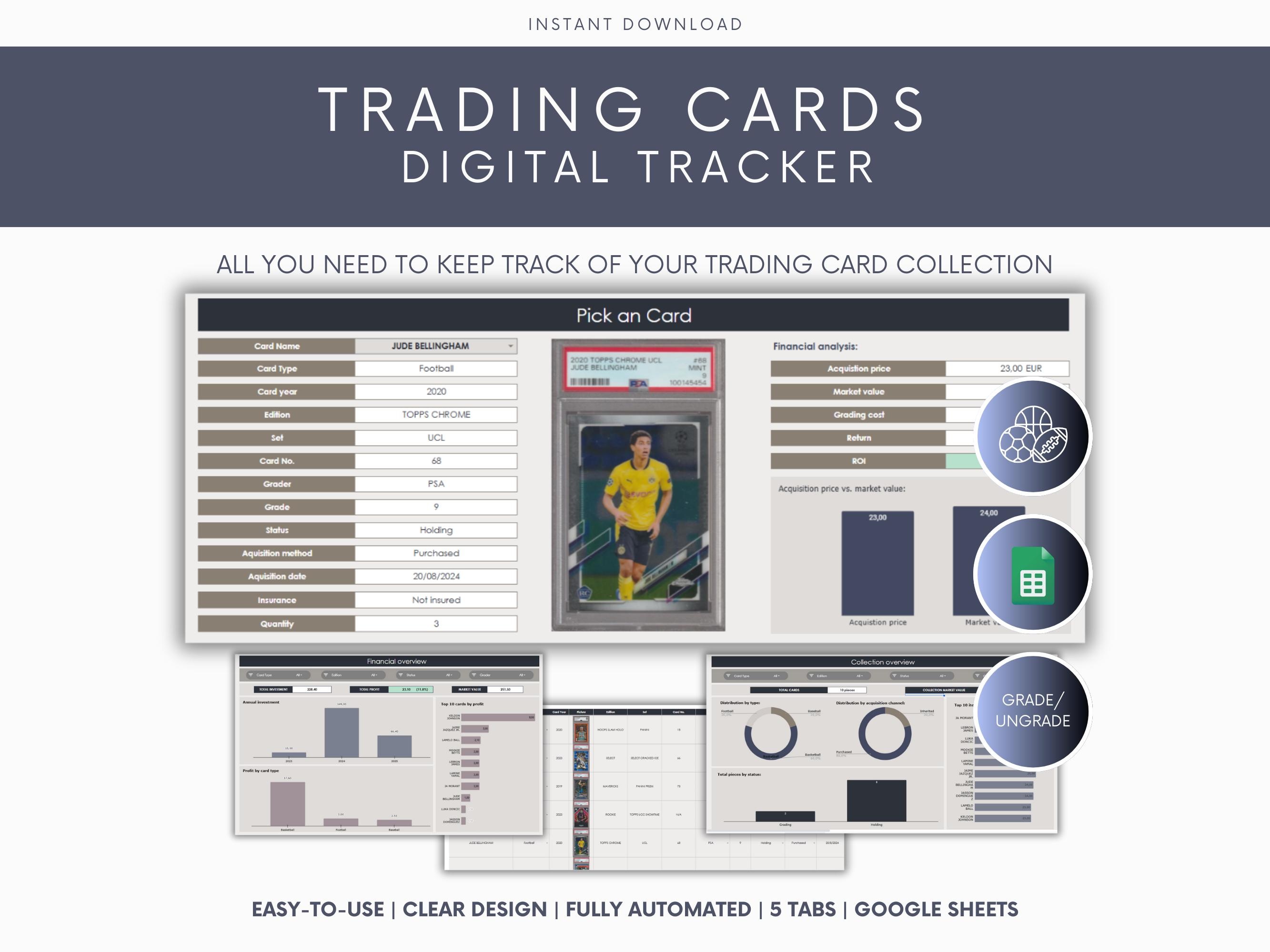 Trading Card Spreadsheet Trading Cards Tracker TCG CCG Spreadsheet ...