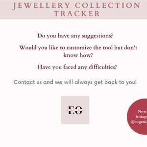 Jewelry Collection Tracker Jewelry Inventory Tracker Jewelry Log ...