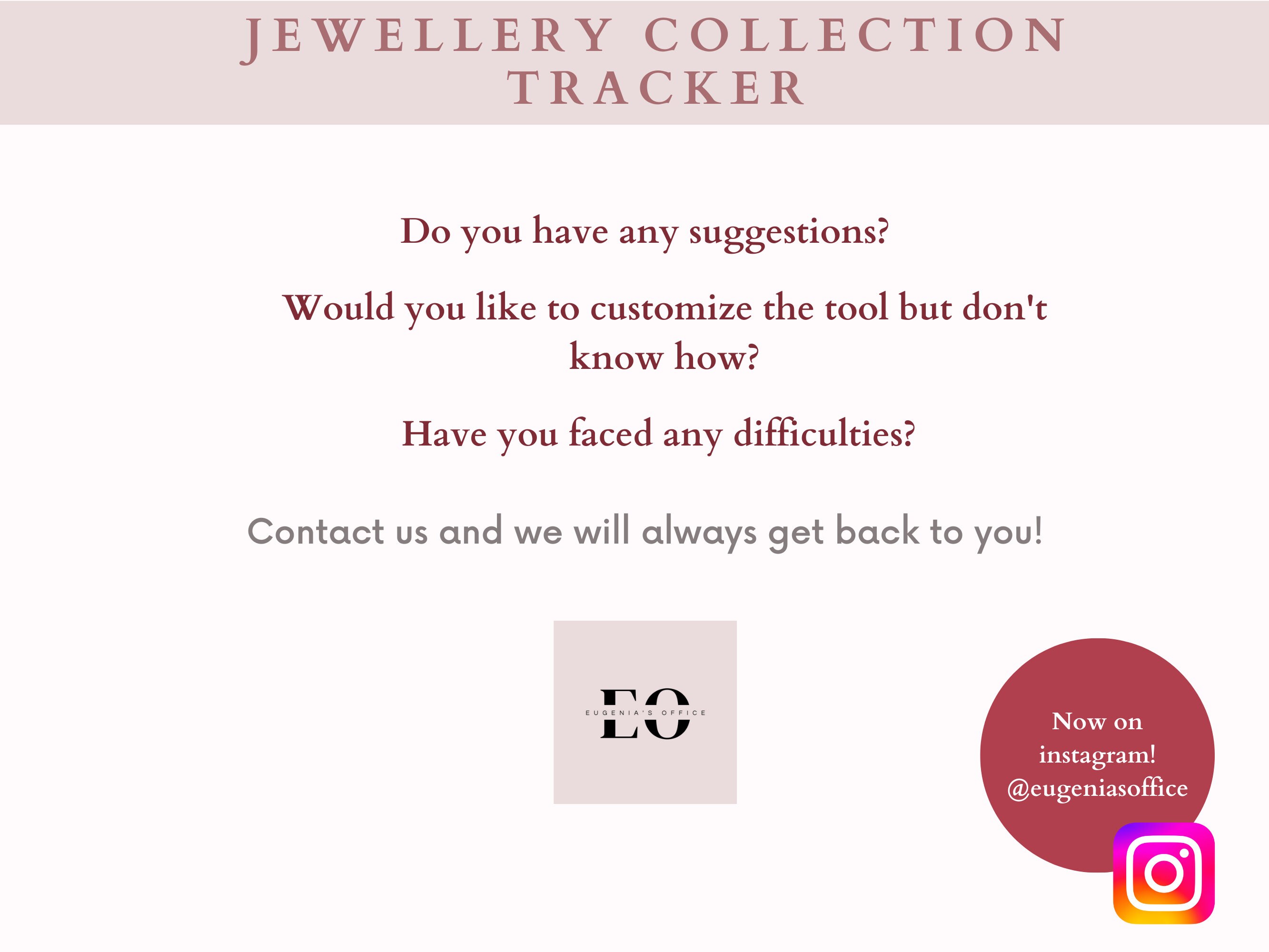 Jewelry Collection Tracker Jewelry Inventory Tracker Jewelry Log ...