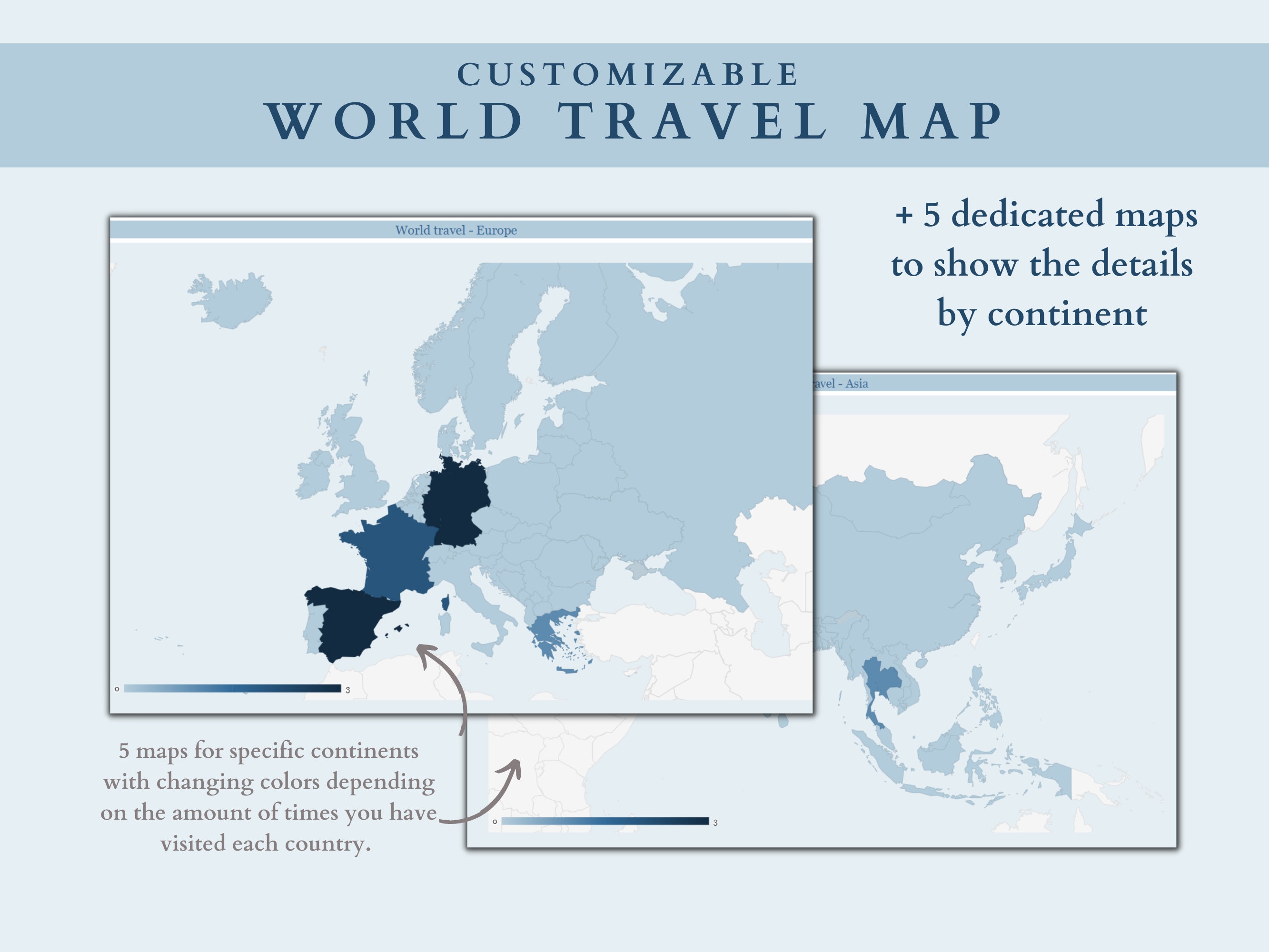 Travel Tracker Spreadsheet Google Sheets Map Digital Travel Tracker ...