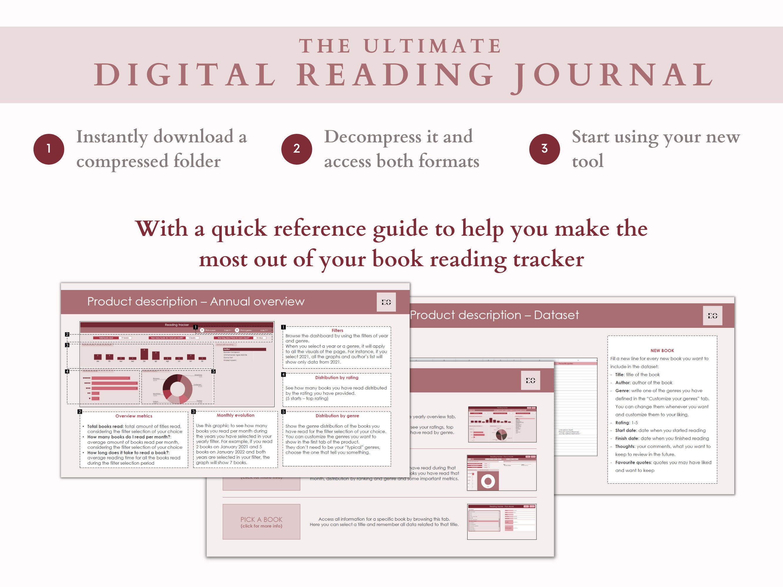 Ultimate Book Reading Tracker Spreadsheet Google Sheets| Digital ...