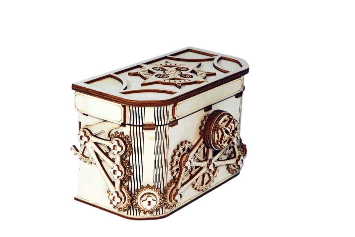 Wooden Eco-friendly 3D Puzzle, Cog Box Toy. A Perfect and Unique Gift ...