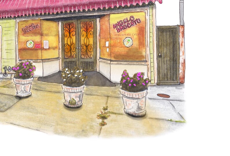 New Orleans Italian Gelato Wall Art for Gift Watercolor Angelo Brocato ...