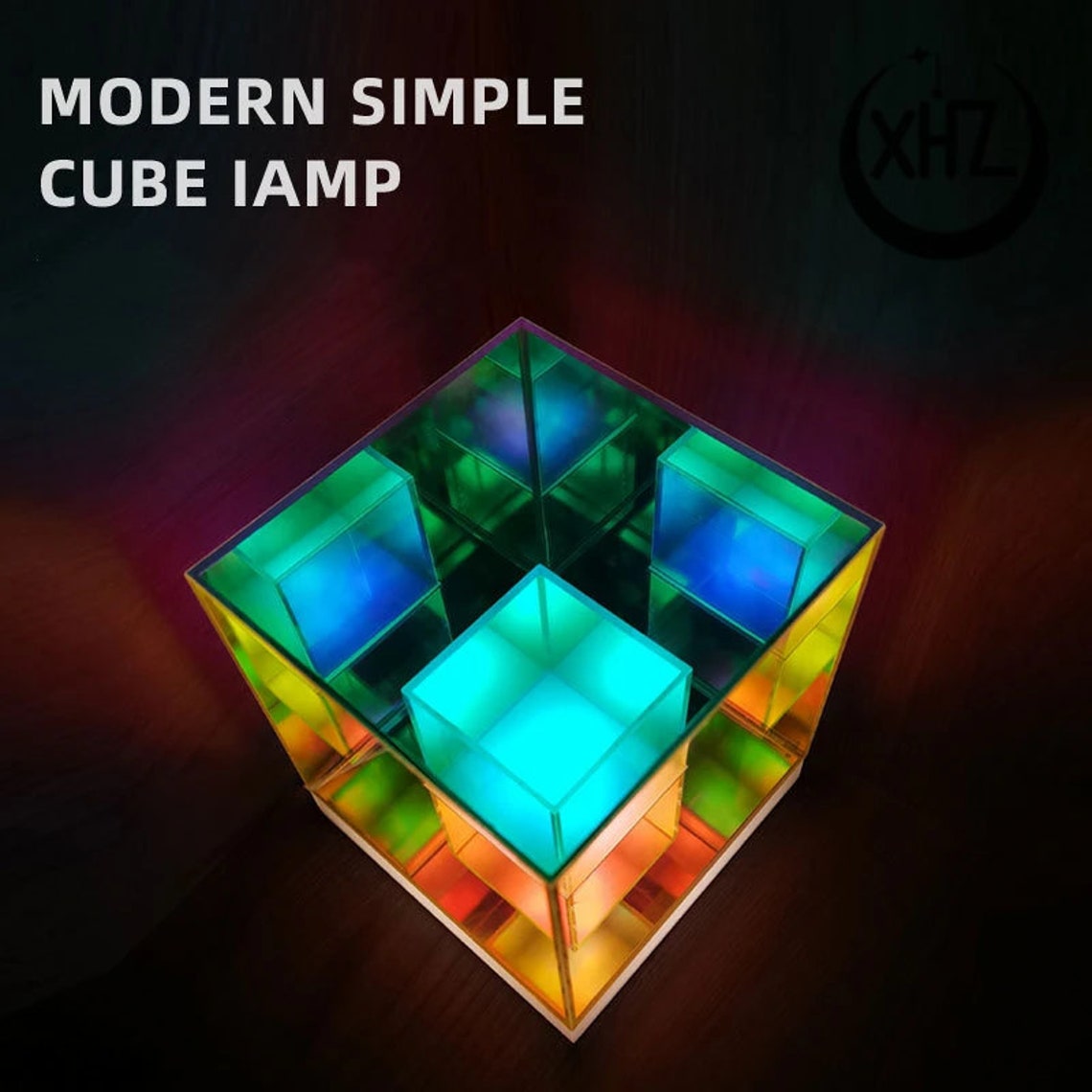 Dimmable Bedroom Decor Atmosphere Lamp 3D Pyramid Water Cube - Etsy