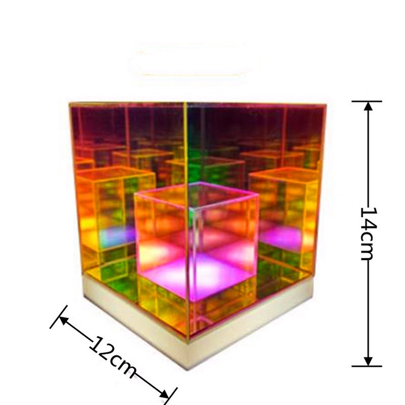 Dimmable Bedroom Decor Atmosphere Lamp 3D Pyramid Water Cube - Etsy