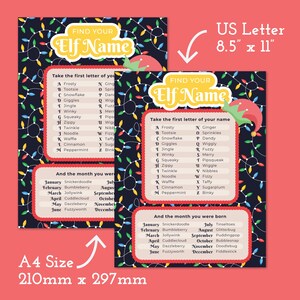 What's Your Elf Name? Poster | Instant Digital Download | Christmas ...