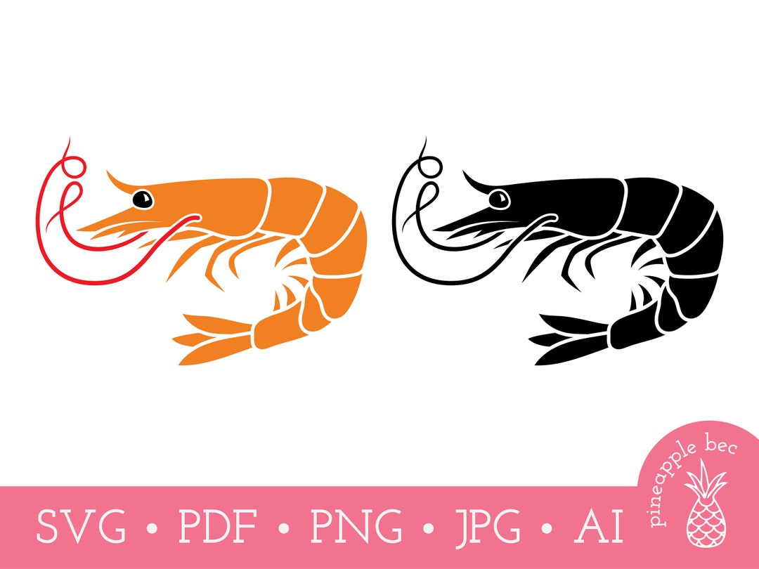 Prawn Vector Clipart | Instant Digital Download | Svg | Ai | Jpg | Pdf ...