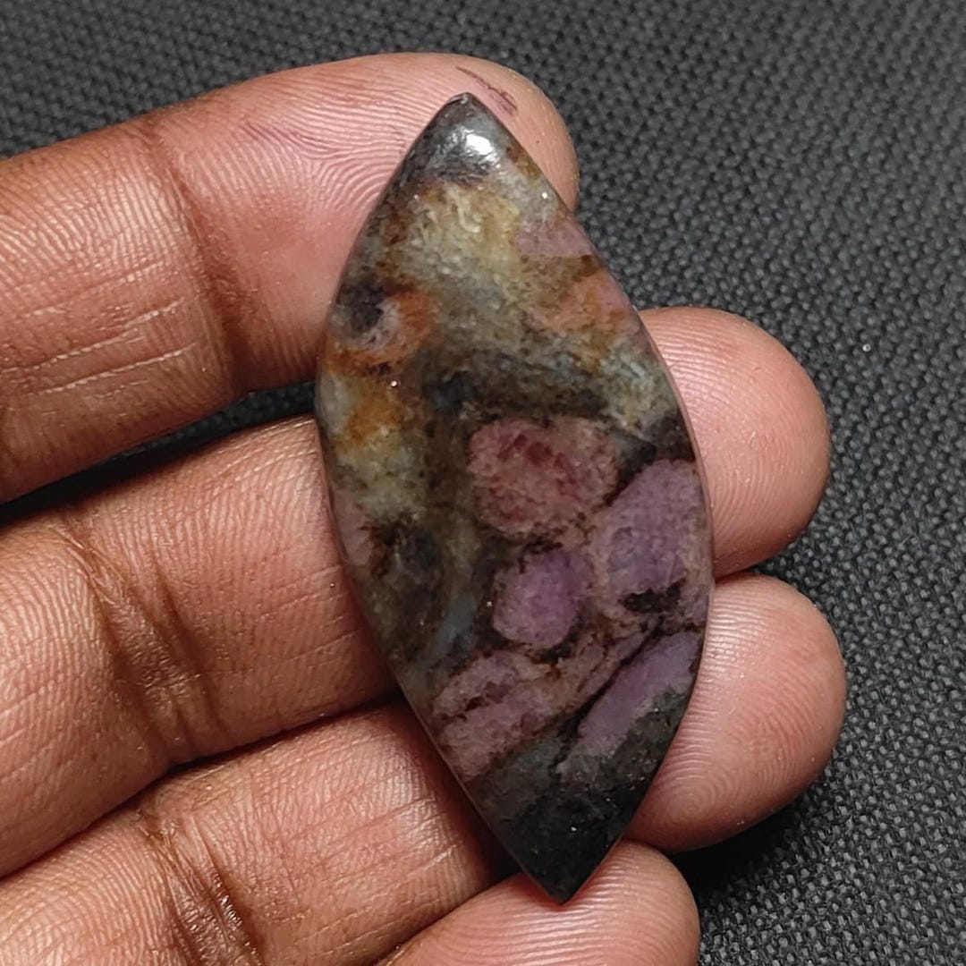 Tugtupite Stone Natural Pink Tugtupite Cabochon Stone Tugtupite Loose ...