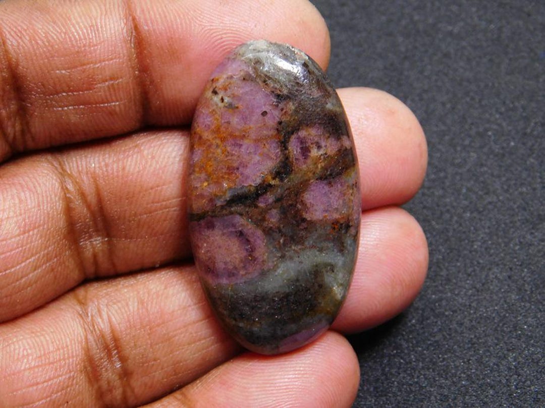 Tugtupite Stone Natural Pink Tugtupite Cabochon Stone Tugtupite Loose ...