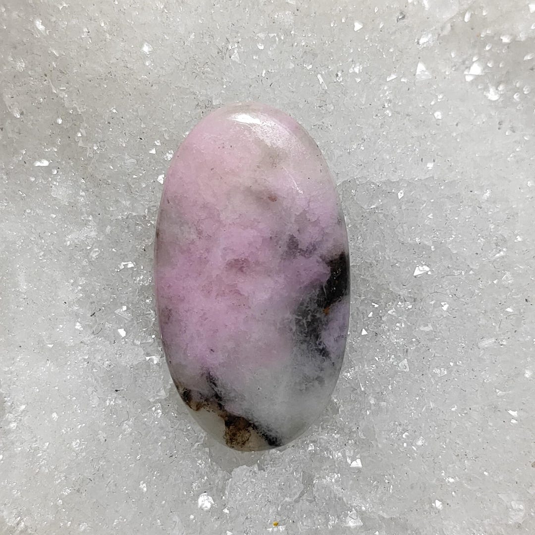 Pink Tugtupite Cabochon: Natural Gemstone for Jewelry Making (44-cts ...