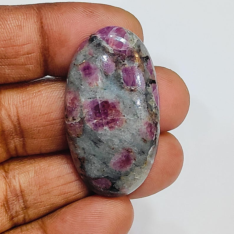 Tugtupite Stone Natural Pink Tugtupite Cabochon Stone Tugtupite Loose ...