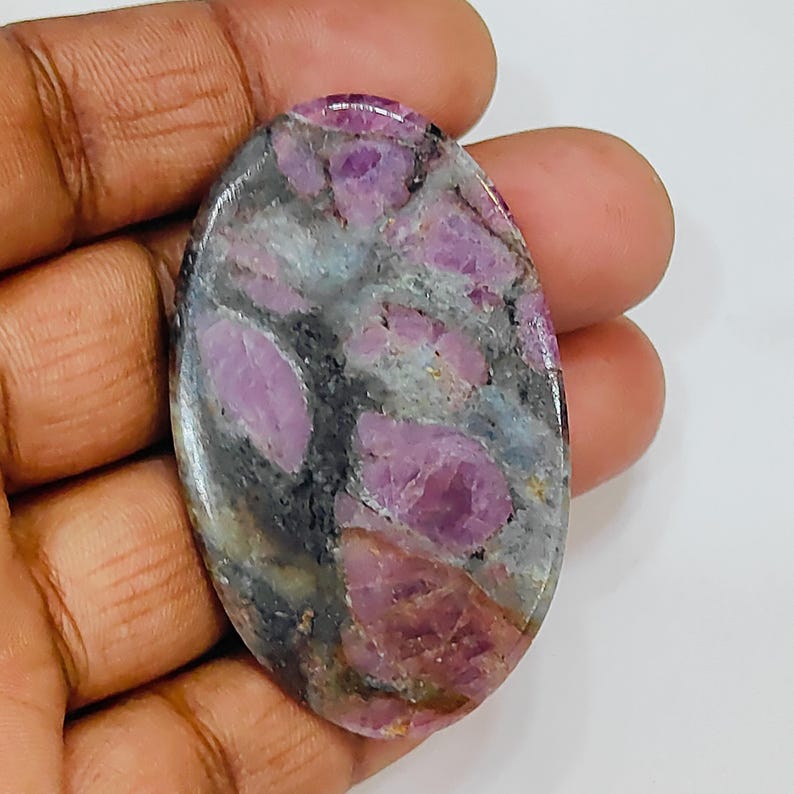 Tugtupite Stone Natural Pink Tugtupite Cabochon Stone Tugtupite Loose ...