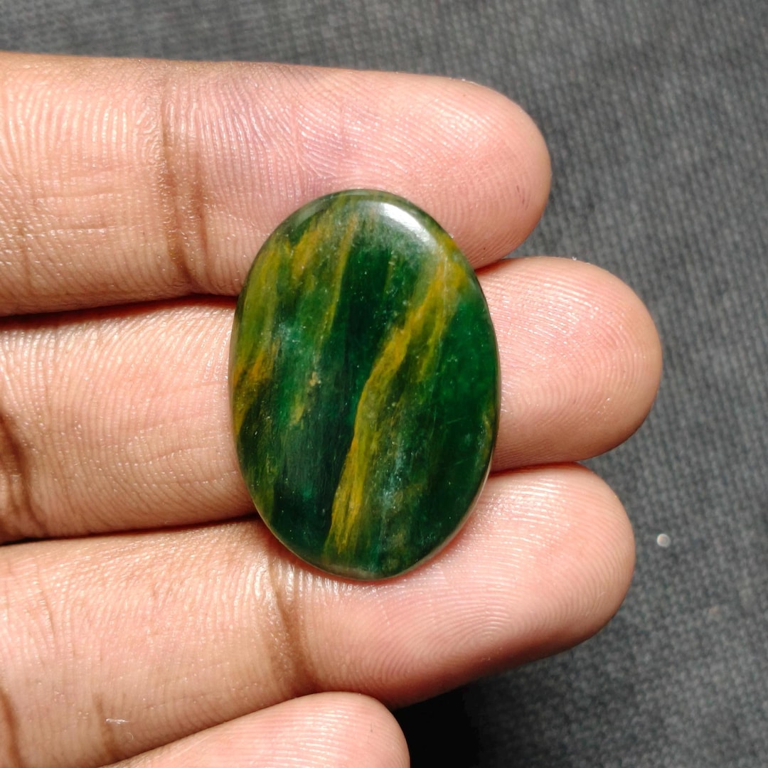 Verdite Cabochon, Natural Green Lizardite Gemstone, 19 Carat GS-1851 - Etsy