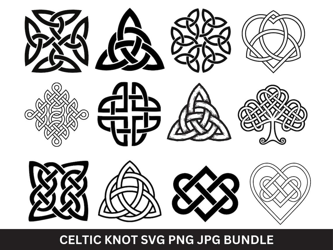 Celtic Knot SVG Bundle, Celtic PNG Bundle, Celtic Clipart, Celtic SVG ...