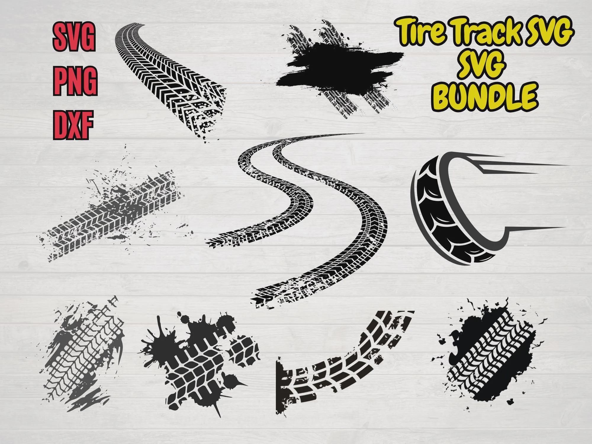 Tire Track SVG, Tire Tracks Svg Bundle, Tire Track Tattoo SVG, Tire ...