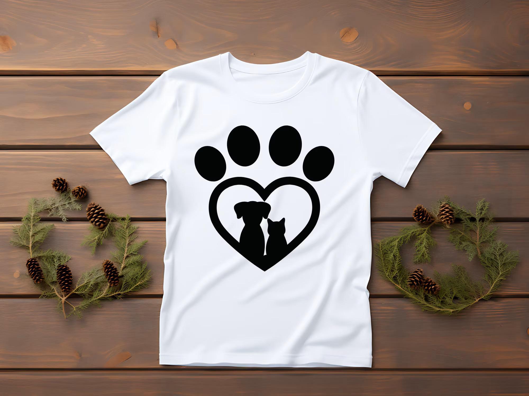 Paw Print SVG Bundle: Heart, Dog, Cat (digital Download) - Etsy