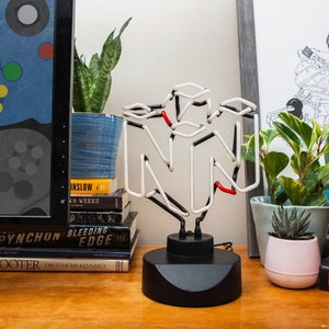 N64 Neon Light - Hand Bent Glass Neon Light - Real Neon Desk Lamp ...