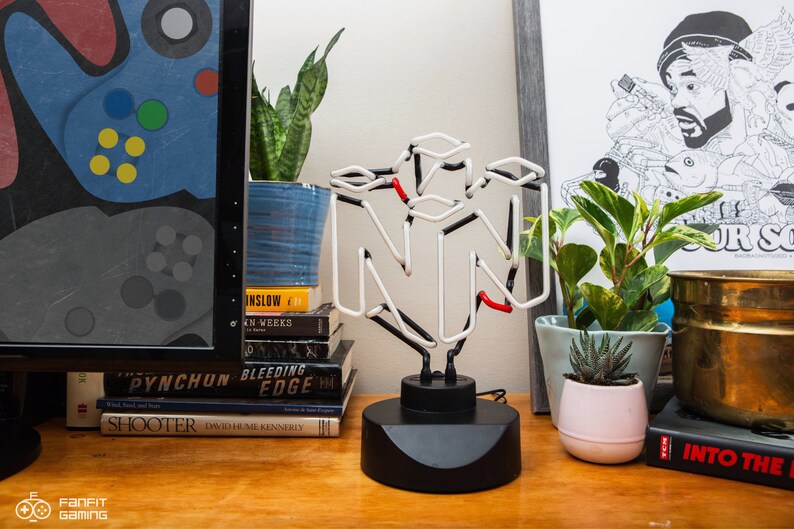 N64 Neon Light - Hand Bent Glass Neon Light - Real Neon Desk Lamp ...