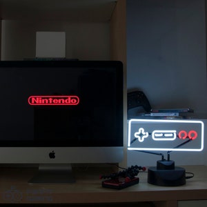 Retro NES Controller Neon Light - Hand Bent Glass Neon Light - Real ...