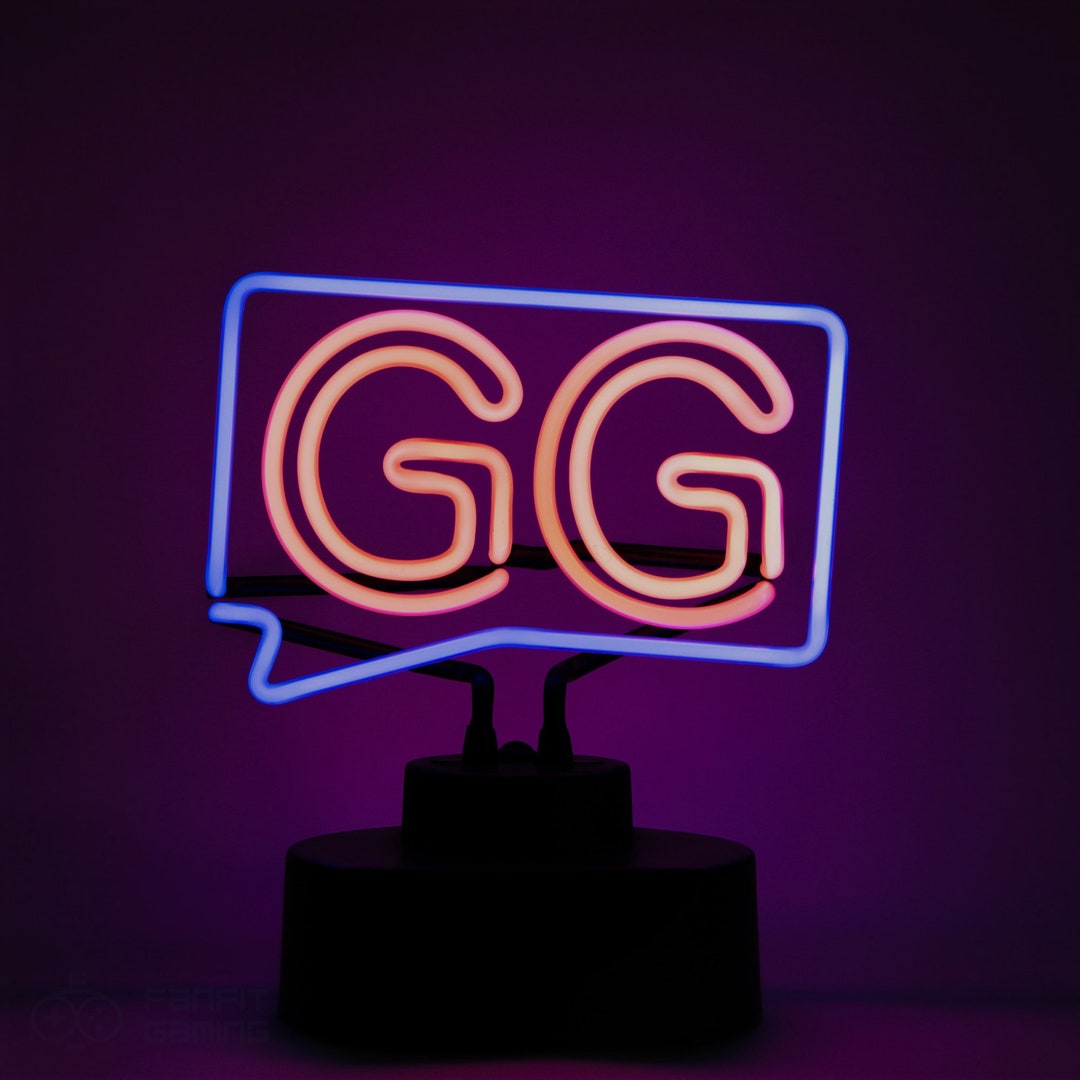 GG Neon Light Hand Bent Glass Neon Light Real Neon Desk - Etsy