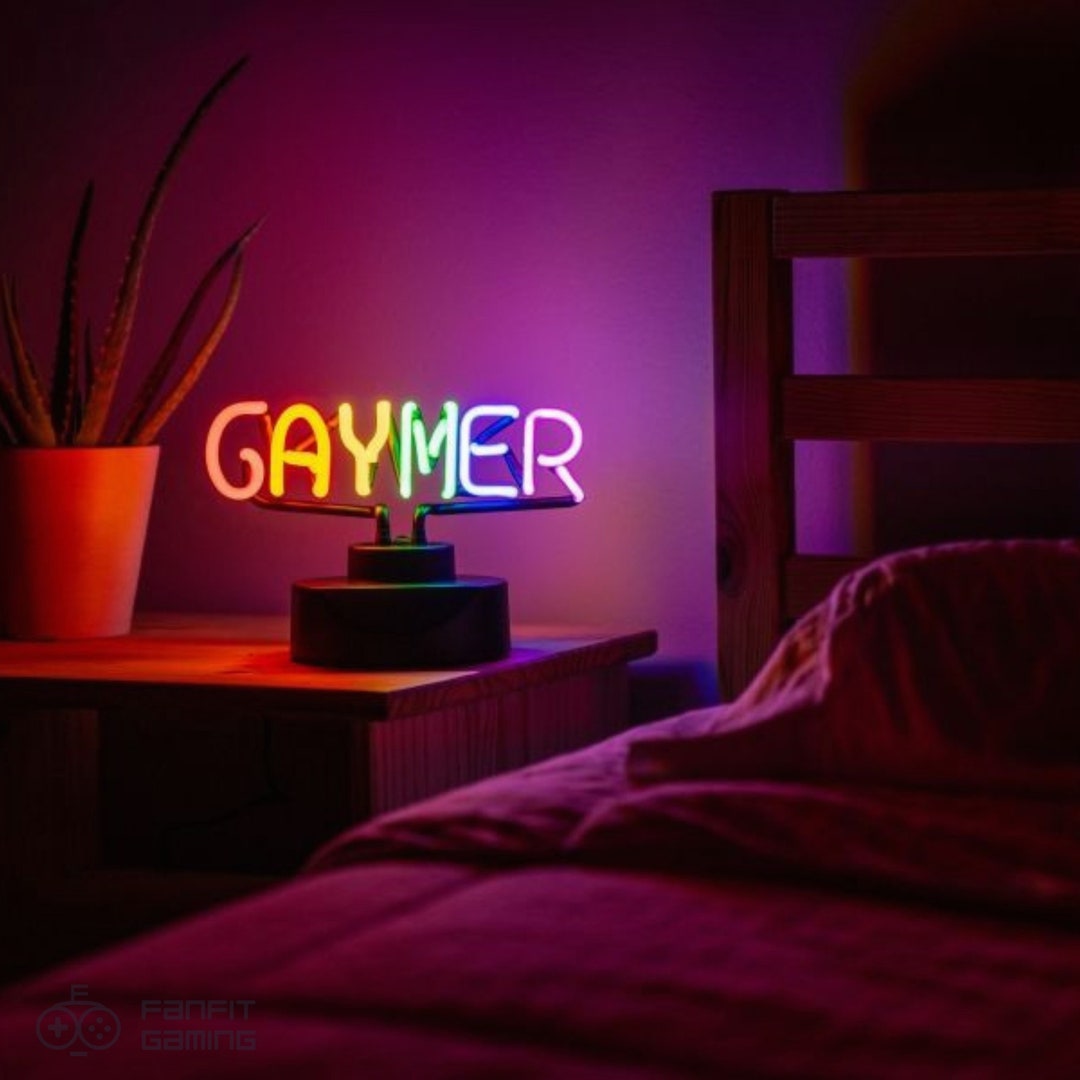Gaymer Neon Light Hand Bent Glass Pride Neon Light Real Neon Desk Lamp ...
