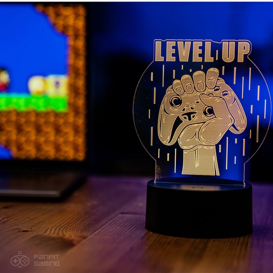 Level up - Acrylic Led Light - Great Gift for Gamers - Collector ...