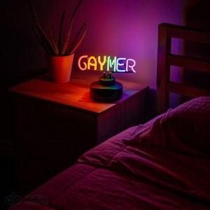 Gaymer Neon Light Hand Bent Glass Pride Neon Light Real Neon Desk Lamp ...