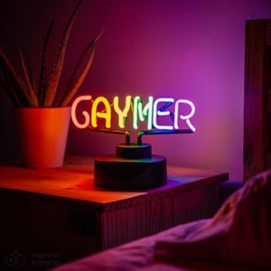 Gaymer Neon Light Hand Bent Glass Pride Neon Light Real Neon Desk Lamp ...