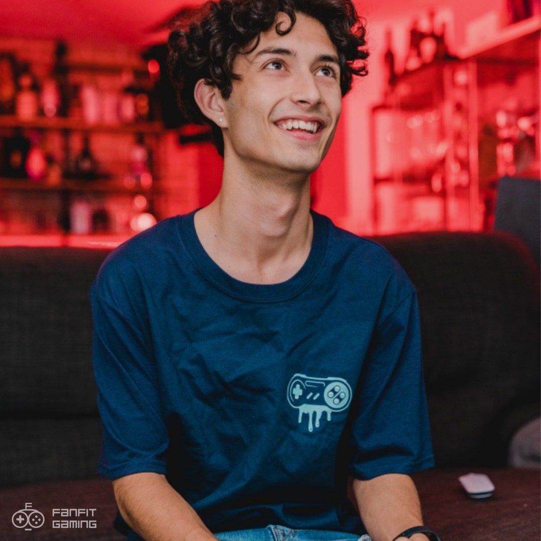 Melted SNES Controller Organic Cotton T-shirt – Navy Blue, Gamer Tee - Etsy