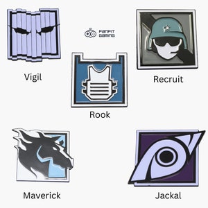 Six Siege Enamel Pin Bundle of 5 - Rainbow Six Siege Operator Pins - 5 ...