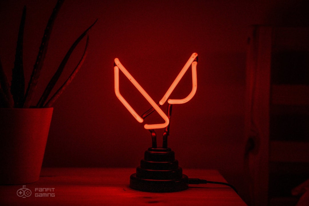 Valorant Neon Light Hand Bent Glass Neon Light Real Neon Desk Lamp ...