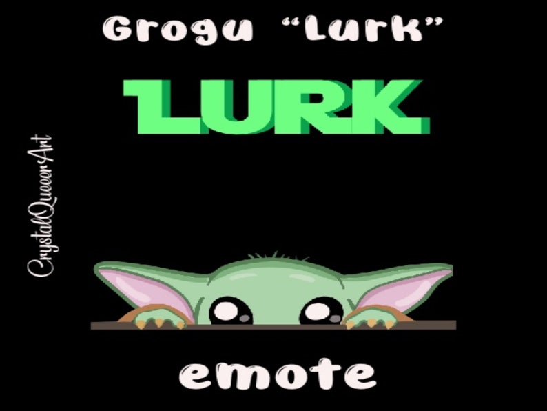 Grogu Cute Lurk Twitch Discord Emote - Etsy