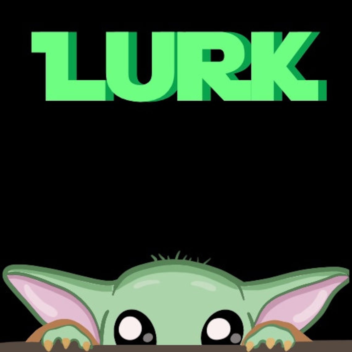 Grogu Cute Lurk Twitch Discord Emote - Etsy