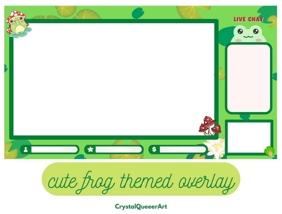 Cute Frog Aesthetic Themed Twitch Overlay Pastel Mushrooms - Etsy