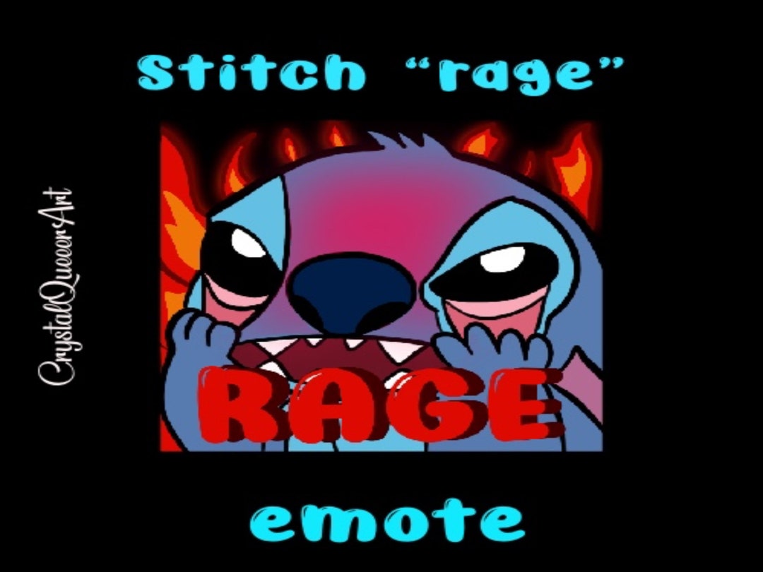 Stitch Rage Twitch Discord Emote - Etsy UK