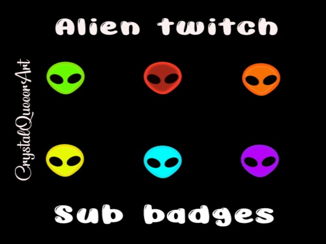 Alien Twitch Sub Badges - Etsy