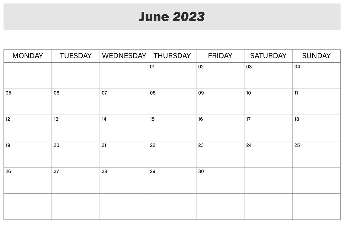 2023 Digital Calendar, 2023 Minimal Calendar, Printable Digital ...