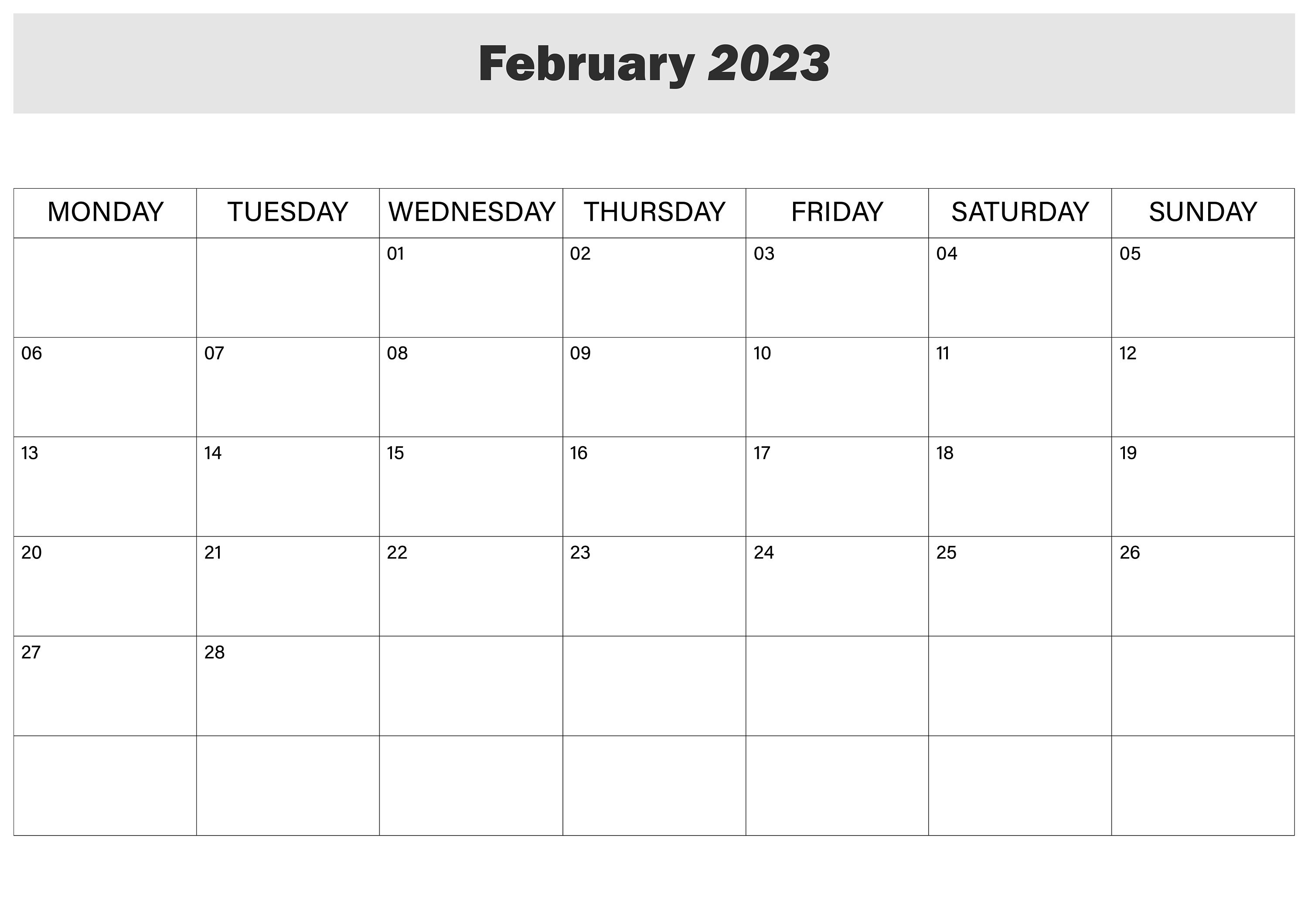 2023 Digital Calendar, 2023 Minimal Calendar, Printable Digital ...